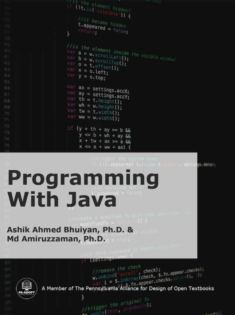 Programming with Java – PA-ADOPT